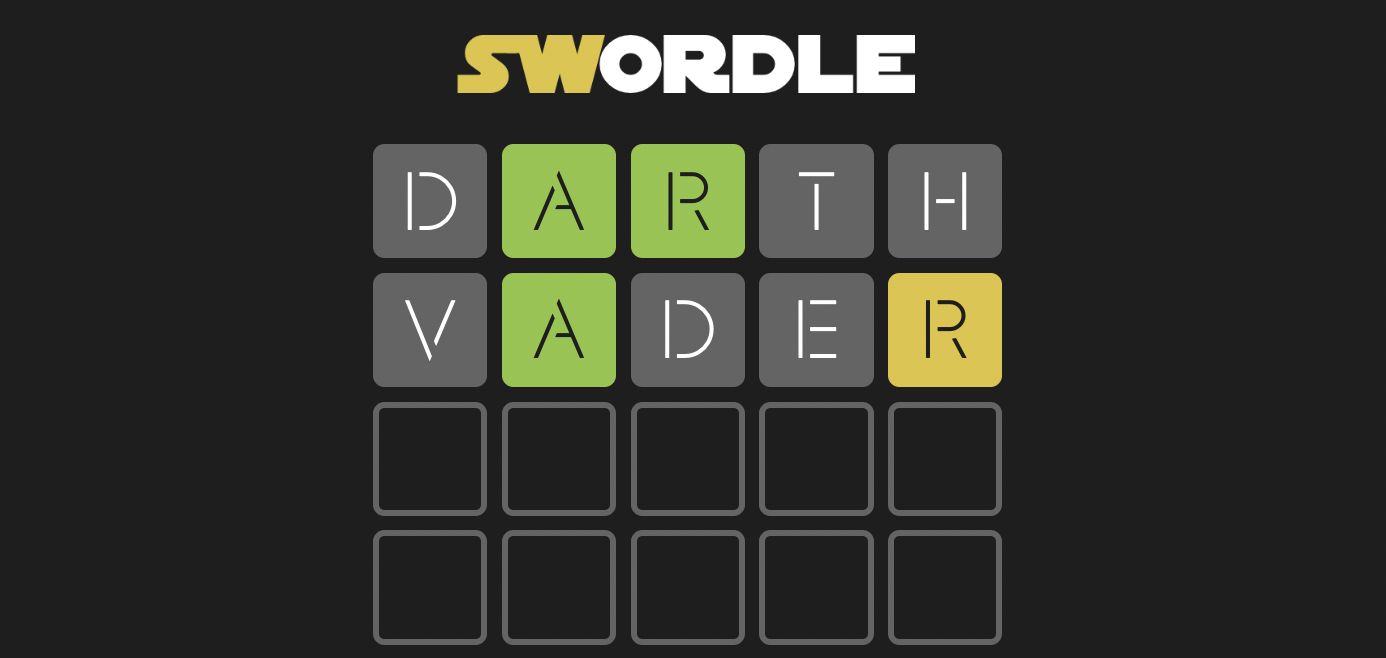 SWordle - Wordle For Star Wars