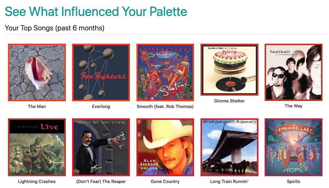 What is my spotify color palette - losasources